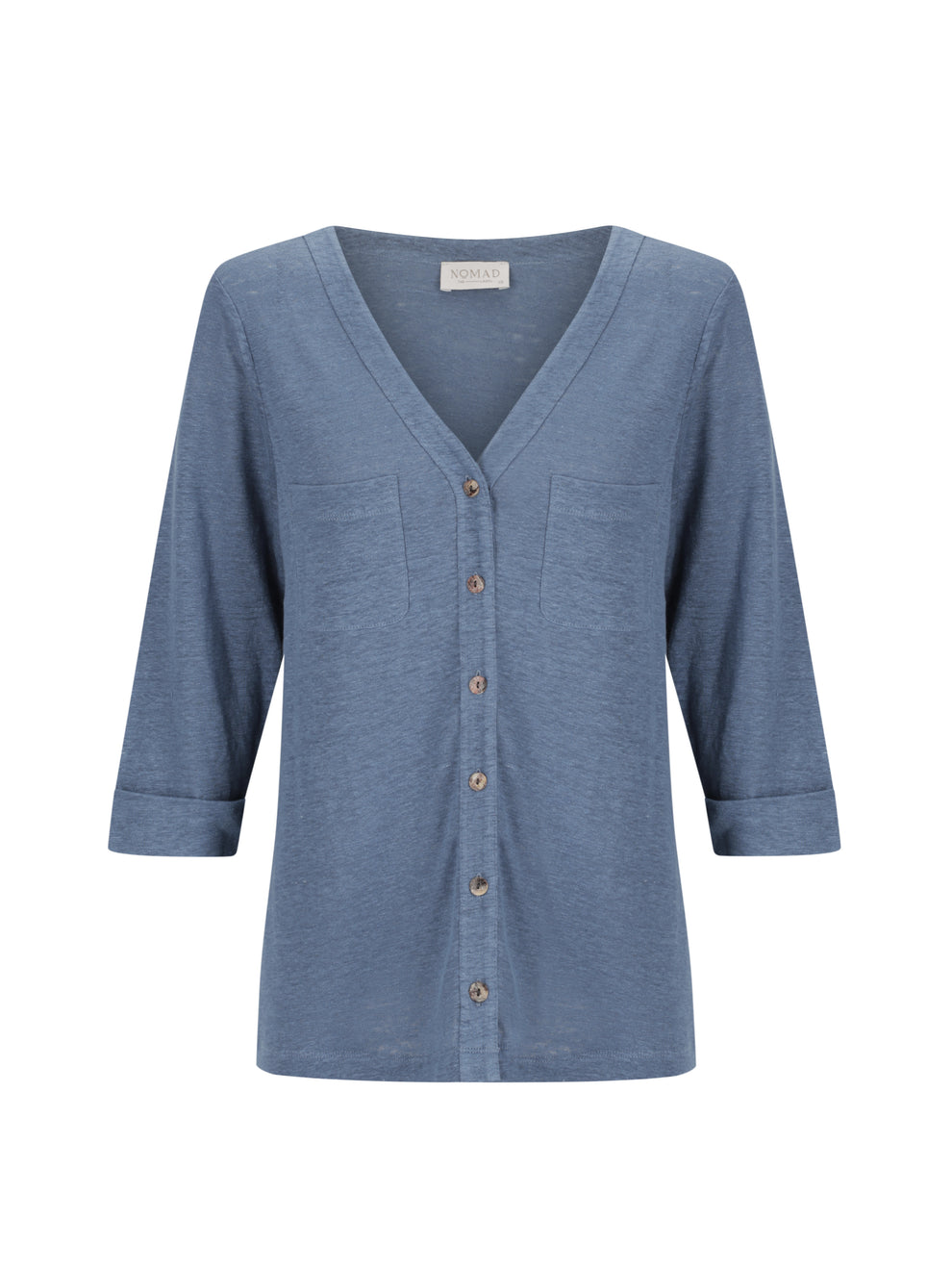 Marlee Linen Jersey Top Aegean Blue – Nomad the Label Outlet